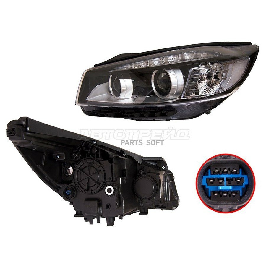 Фара Kia Sorento 14-18 (Слева) от официального дистрибьютора, SAT, артикул ST130043