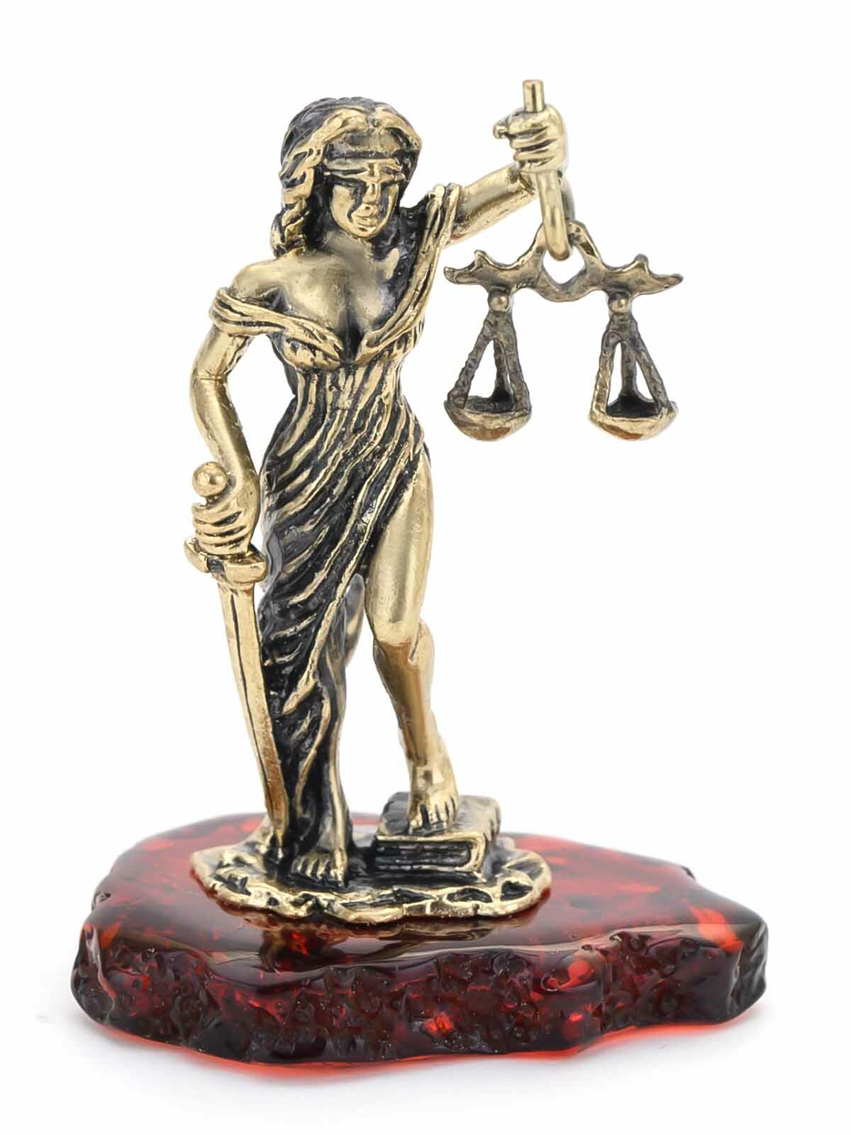 Сувенирная фигурка - Богиня Правосудия, Балтийский Янтарь, 5,5 см