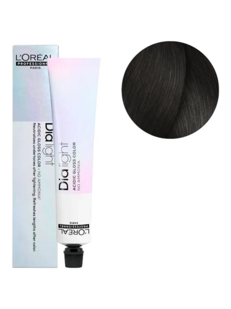 Краска для волос L'Oreal Professionnel DIA Light Acidic Gloss Color No Ammonia, Полуперманентный краситель-блеск, 5.11