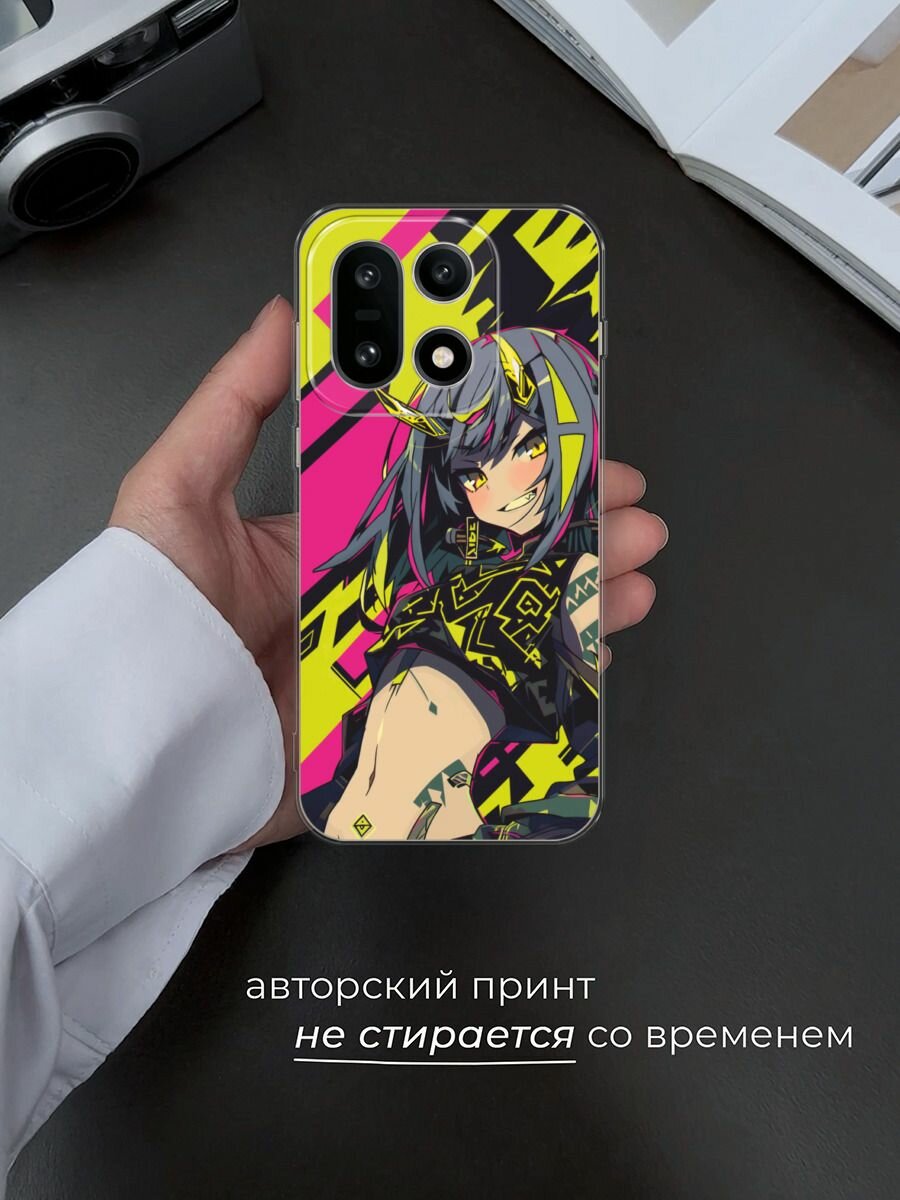 Чехол на OnePlus 15 / Ван Плас 15 с принтом Девушка в кибер костюме — фото 1