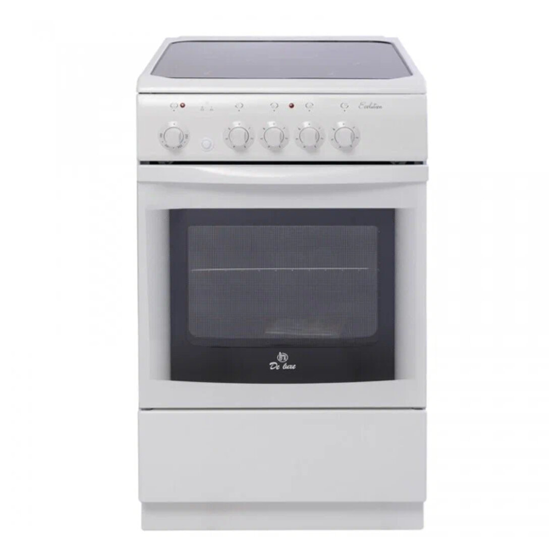 Плита электрическая De Luxe 506004.04ЭС, духовка 54 л, стеклокерамика, белый
