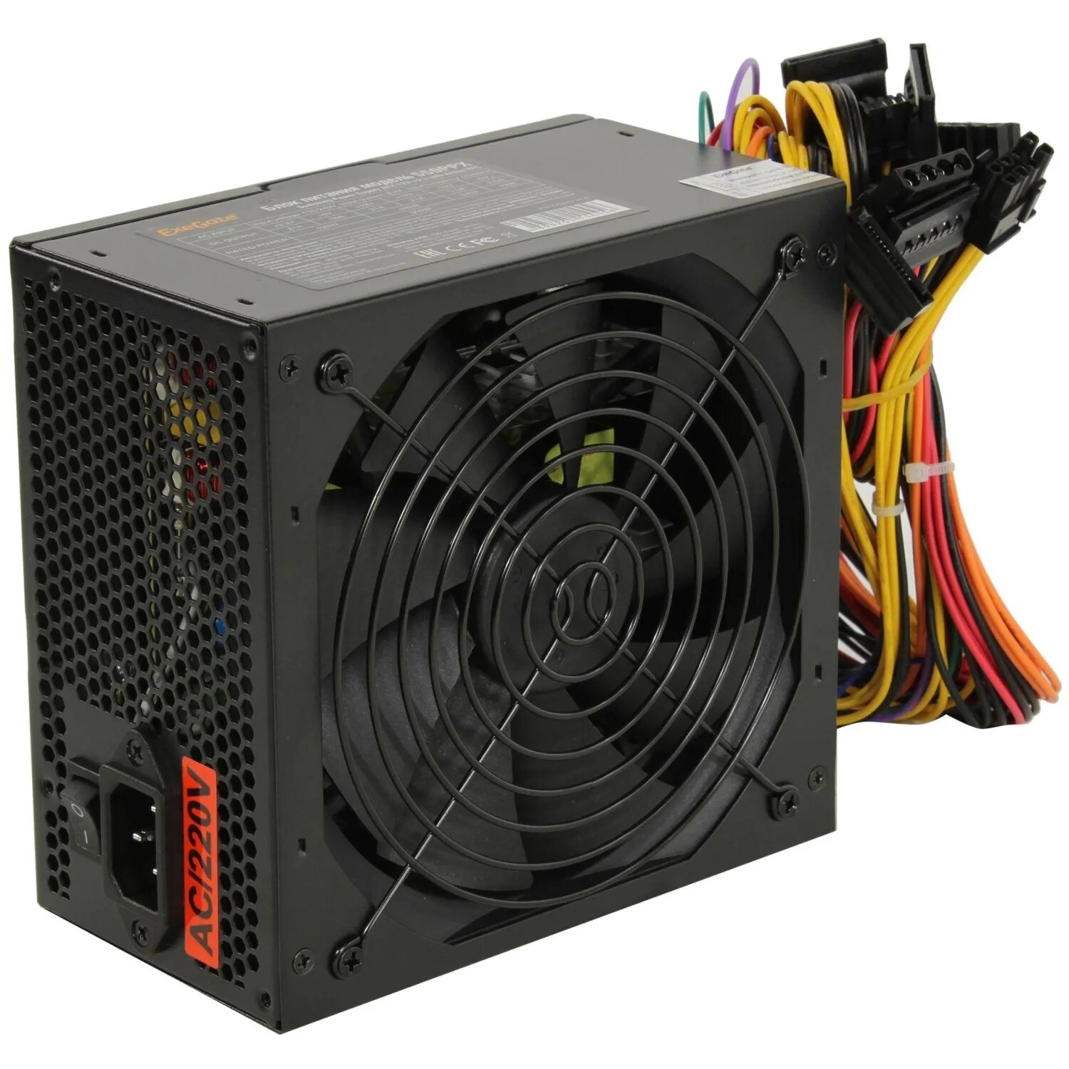 Блок питания ExeGate 550W 550PPX ATX, 14cm fan, black (EX282073RUS)