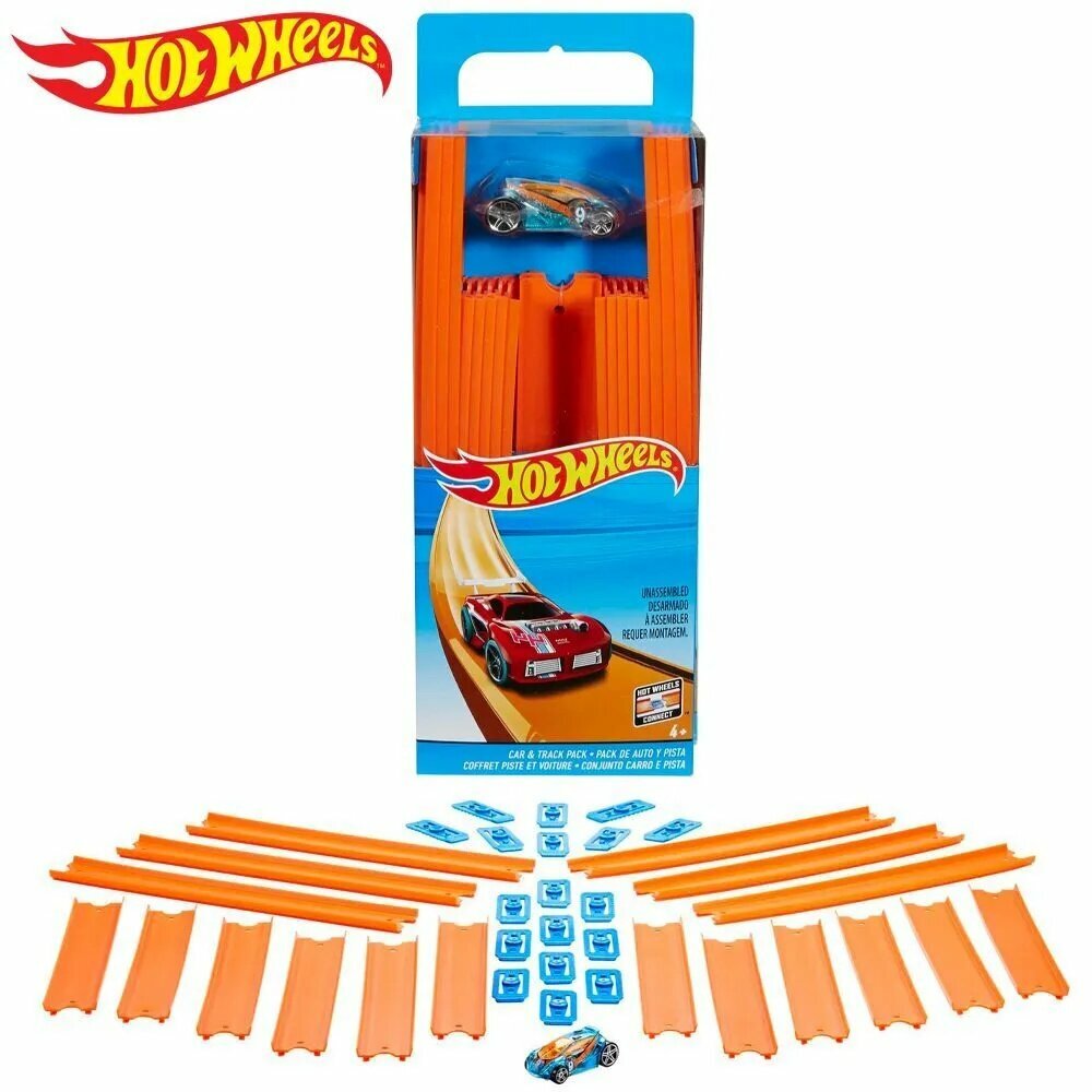 Hot Wheels Track Builder Набор Машинка и Трек BHT77