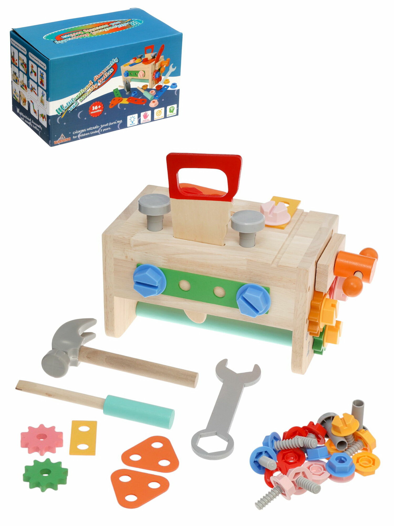 Деревянный набор инструментов, вид: инструменты, возраст: от 3 лет