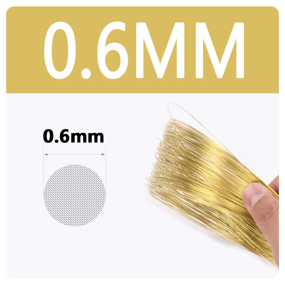 Латунный провод H62 для ювелирных изделий 0.3-4 мм 0.6mm, 1Meter