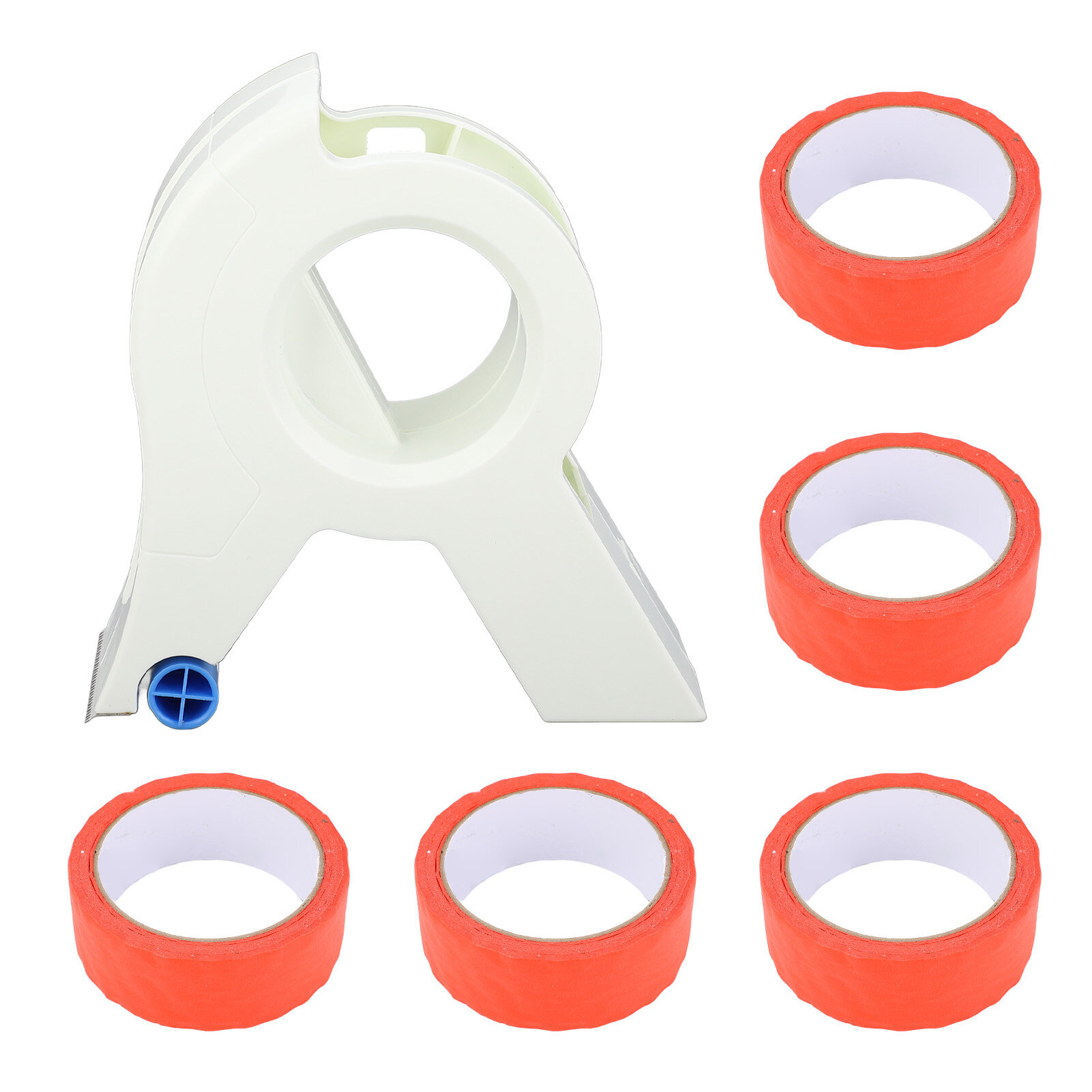 Masking Tape Applicator with 5 Rolls Red Tapes 3 Rollers Design Seam Sticker Machine Dispenser for Home Improvement