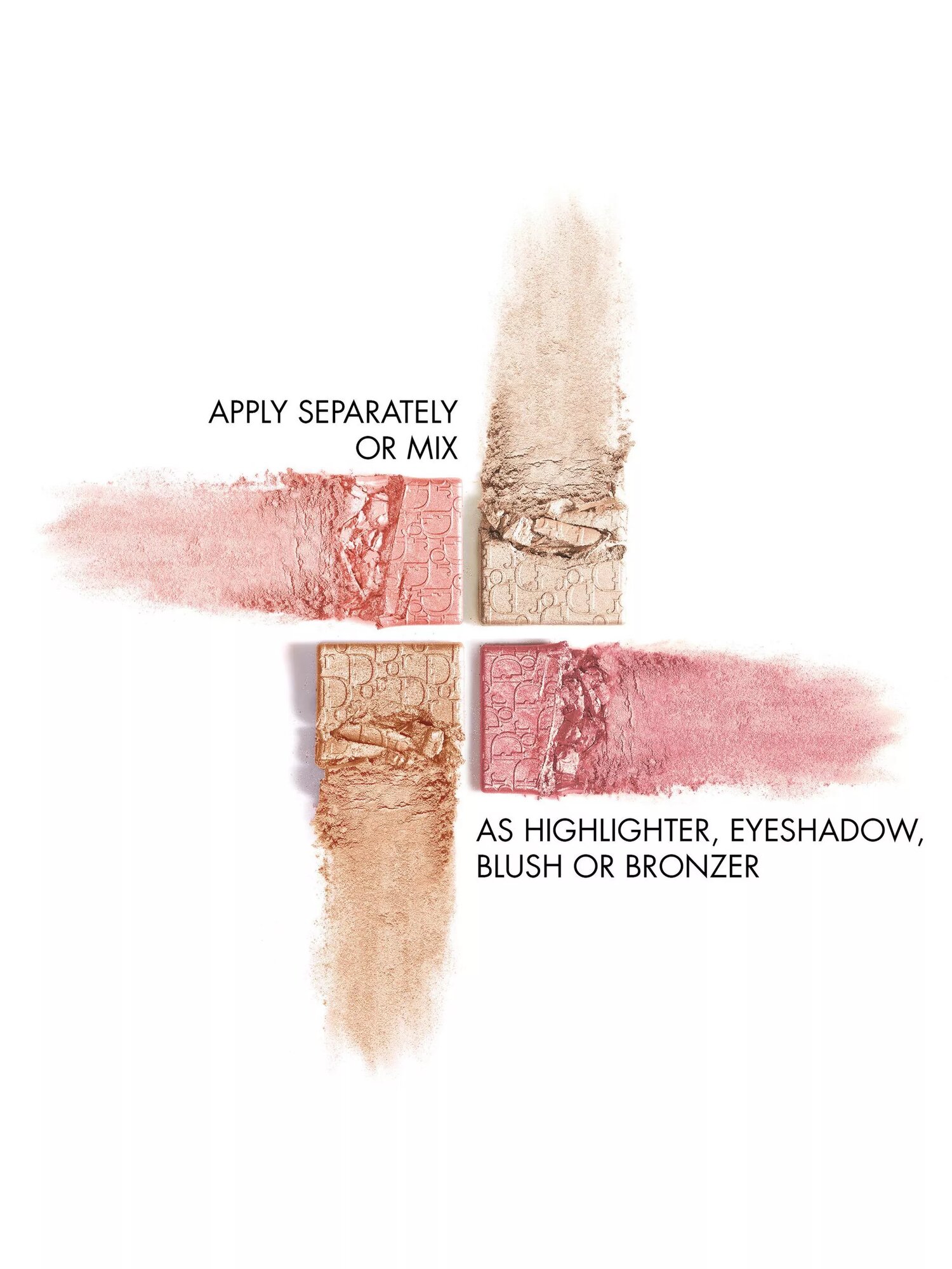 Dior Backstage Glow Maximizer Palette, Палетка хайлайтеров и румян, 003 Pearly Peach Glow, 10г Новинка