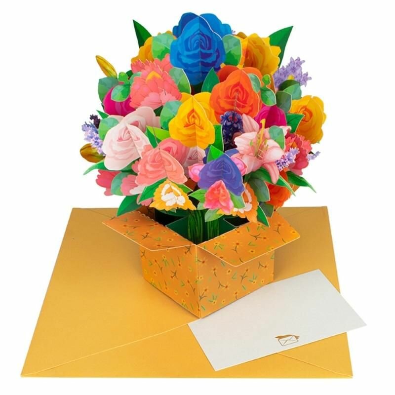 3D Открытка-букет, - Многокомпонентный квадрат b