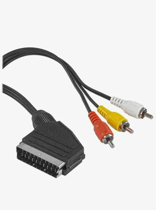 Кабель SCART - 3RCA, скарт на тюльпаны