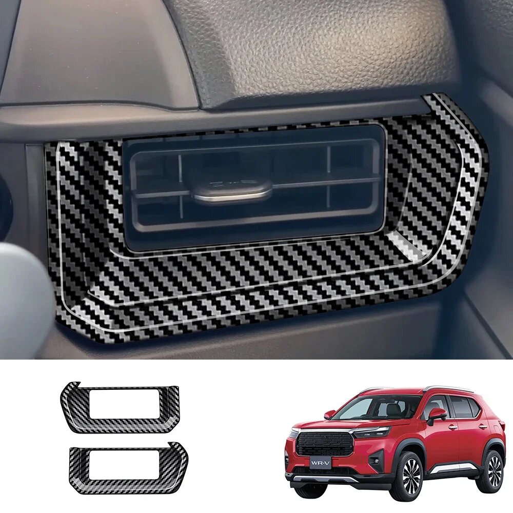 Для Honda WR-V WRV DG5 серии JP версия 2024 2025 дверная ручка из углеродного волокна, переключатель окна, панель переключения передач, крышка центральной консоли