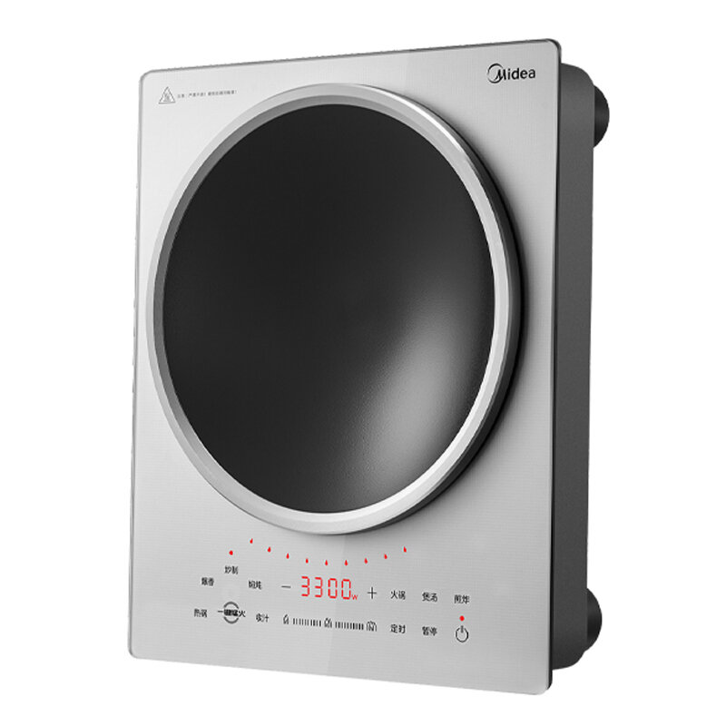Настольная индукционная плита Midea MC E33CA11, цвет glacier silver, высокая мощность, мультфункциональная