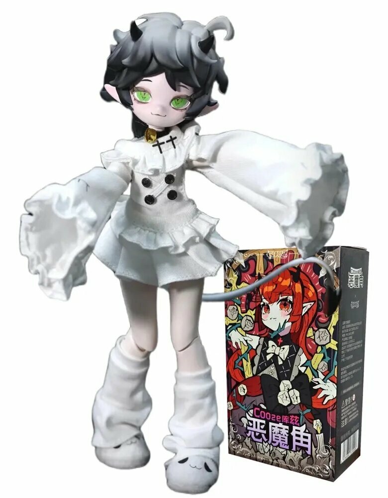 LEI-Doll 1/8 Кукла с шаровидными суставами BJD,(Devil Horns Series) ,21cm, полный набор прически, одежды и аксессуаров, коллекционная, подарок для девочек