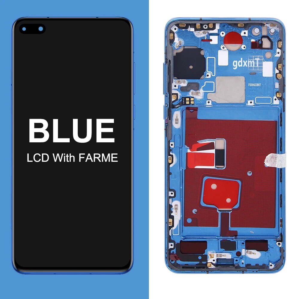 6.1' Дисплейный модуль (LCD + тачскрин) для HUAWEI P40 (ANA-AN00, ANA-TN00, Blue With Frame