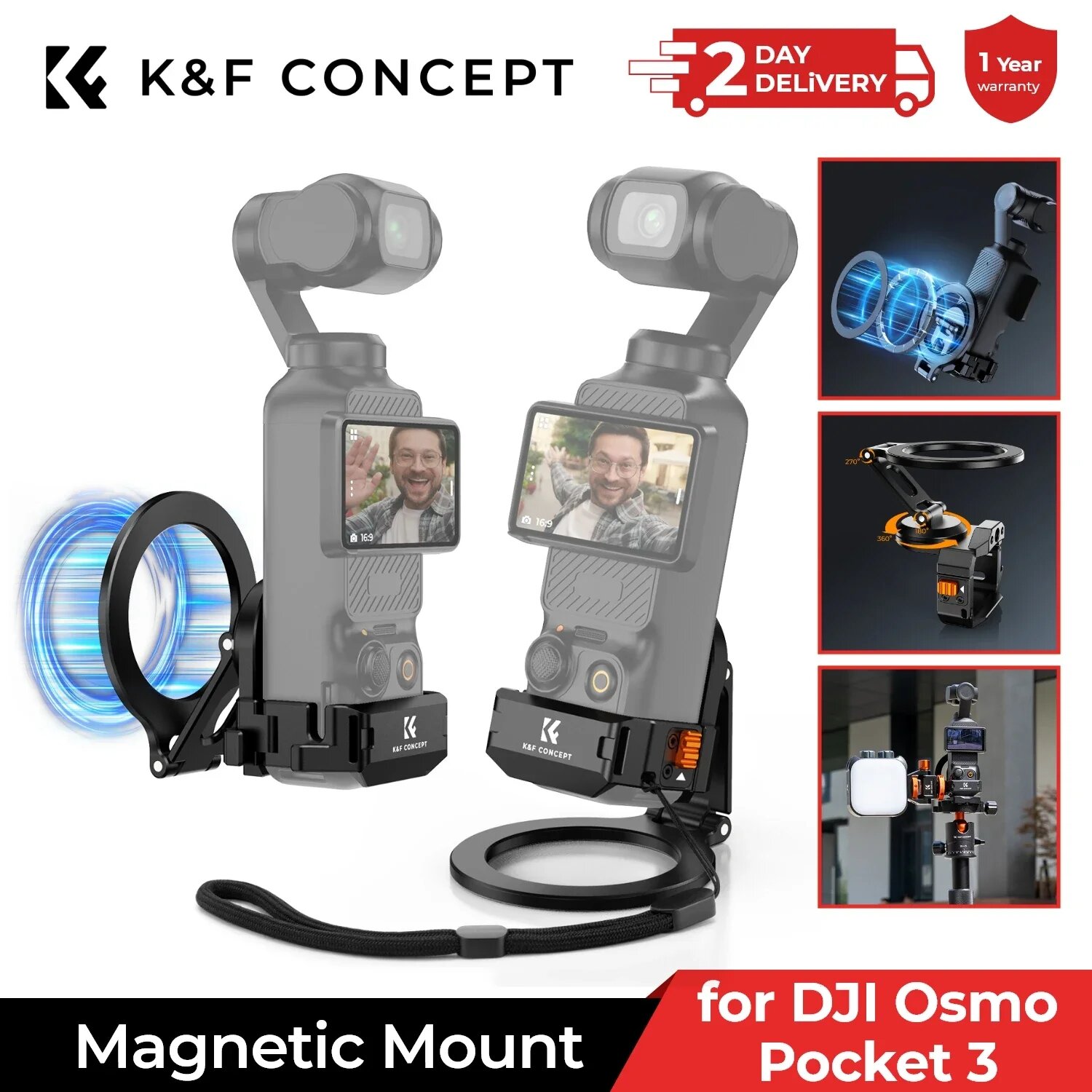 Магнитная подставка K&F CONCEPT для DJI Osmo Pocket 3