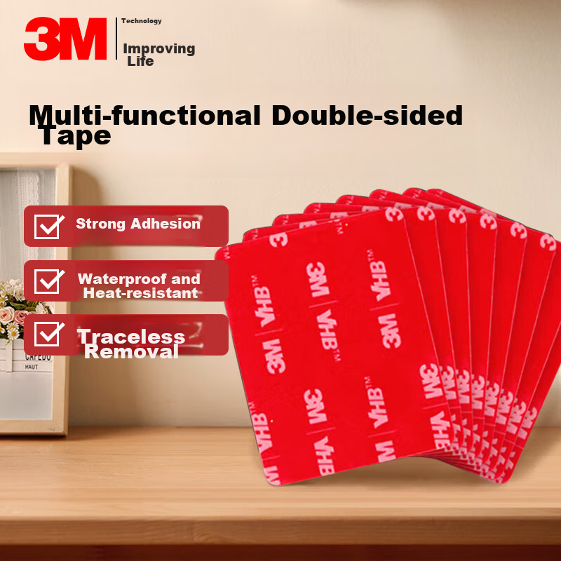 3M Heavy-Duty Double-Sided Tape, Strong Adhesive for Wall And Car Fixing, Waterproof, Heat-Resistant, Traceless, Thickened Adhesive Tape, GPL110 Double-Sided Tape 28mm*40mm