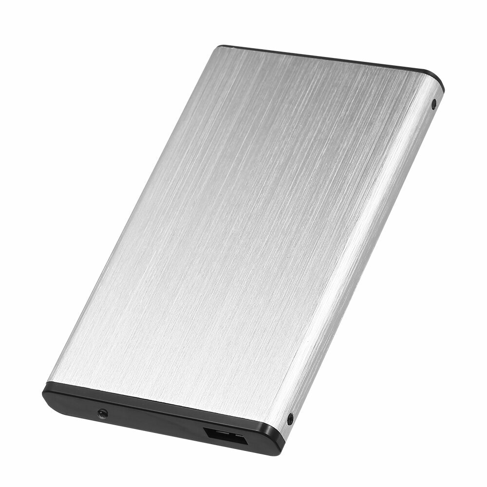 Корпус для внешнего жесткого диска USB3.0 2.5 дюйма SATA HDD/SSD с высокоскоростной передачей, корпус из алюминиевого сплава, серебристый