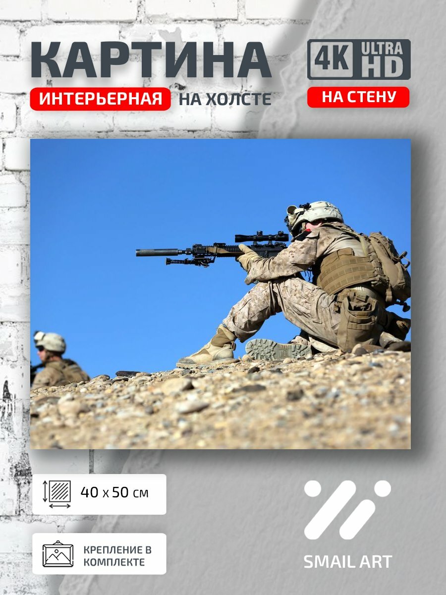 Картина на холсте интерьерная 40 на 50 на стену Земле weapons для студии атмосфера интерьер