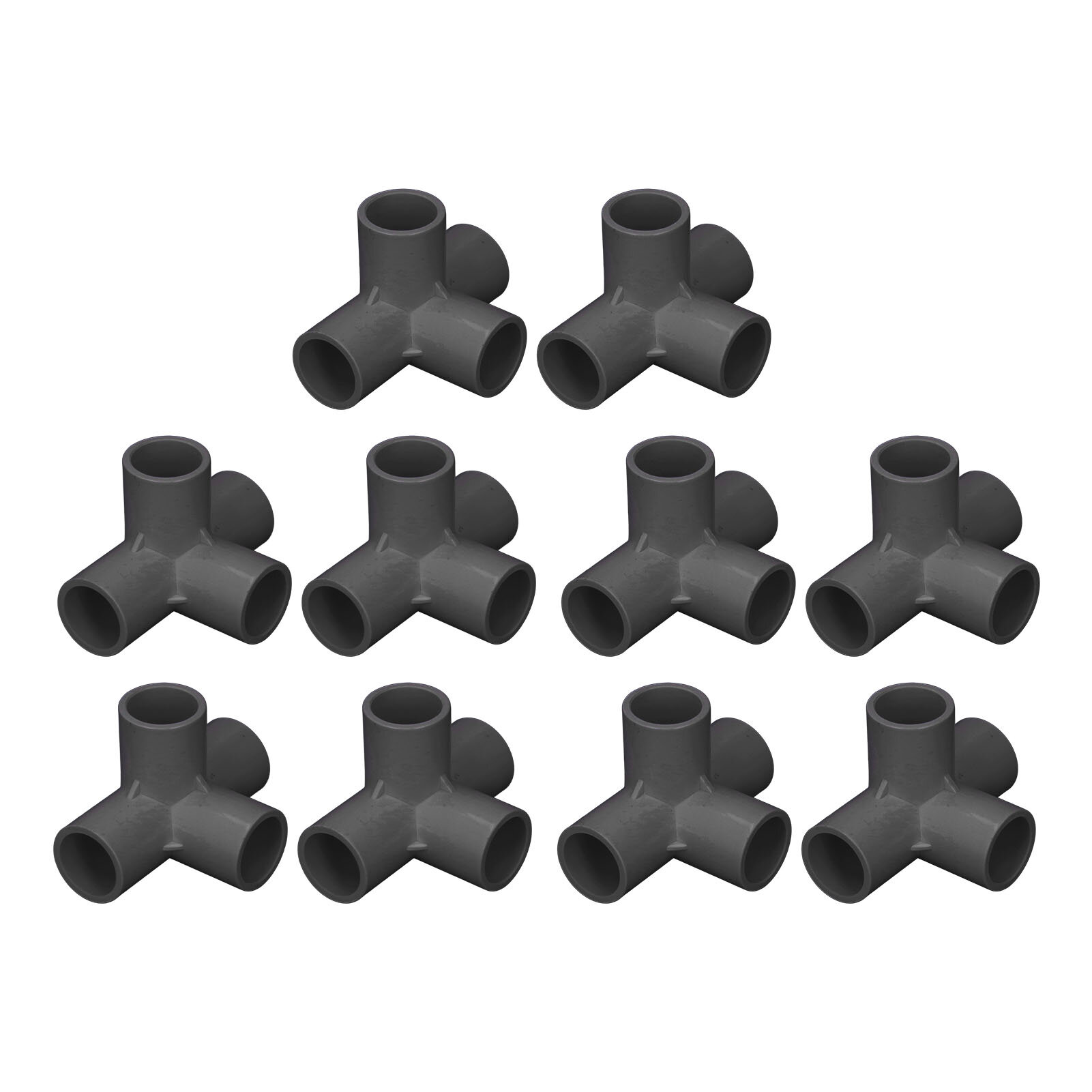 10 шт. соединительных фитингов для труб из ПВХ 0,8 дюйма, 4-ходовой угловой фитинг для соединения палатки Funniture, черный