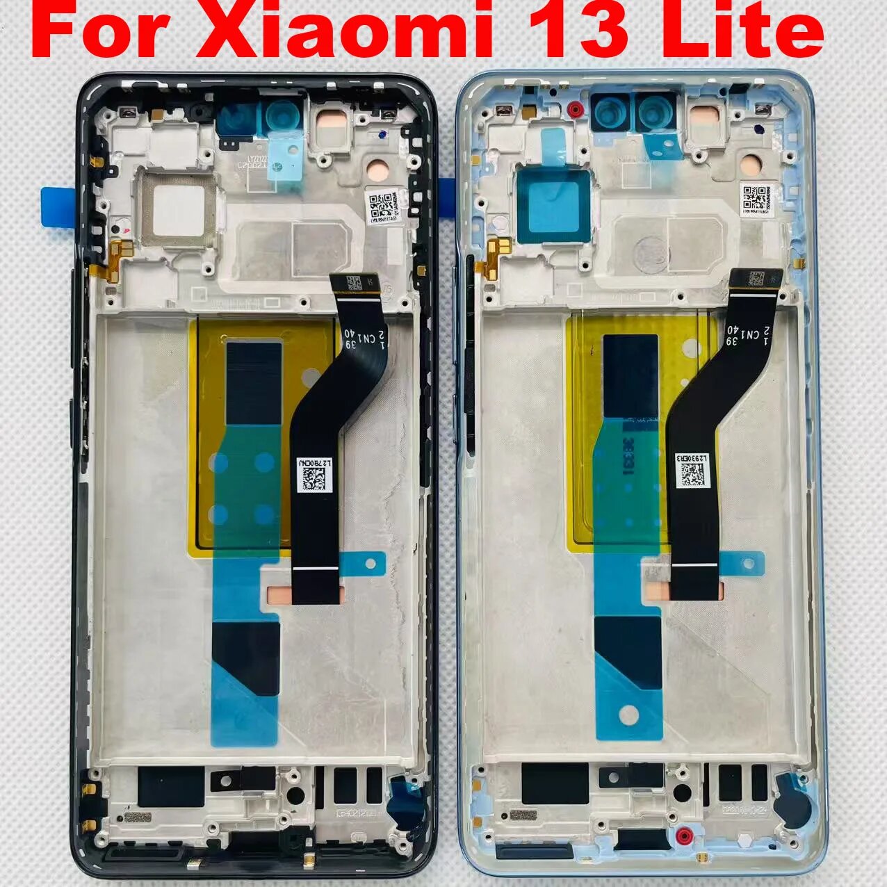 6,55 "Amoled оригинальный ЖК-дисплей для Xiaomi 13 Lite, сменный преобразователь сенсорного экрана для Xiaomi mi13 Lite 5G, дисплей + рамка Blue With Frame