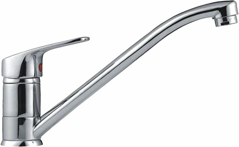 Смеситель для кухни Haiba HB16 HB4816 с поворотным изливом, хром, глянцевый, однорычажный, латунный, с керамическим картриджем