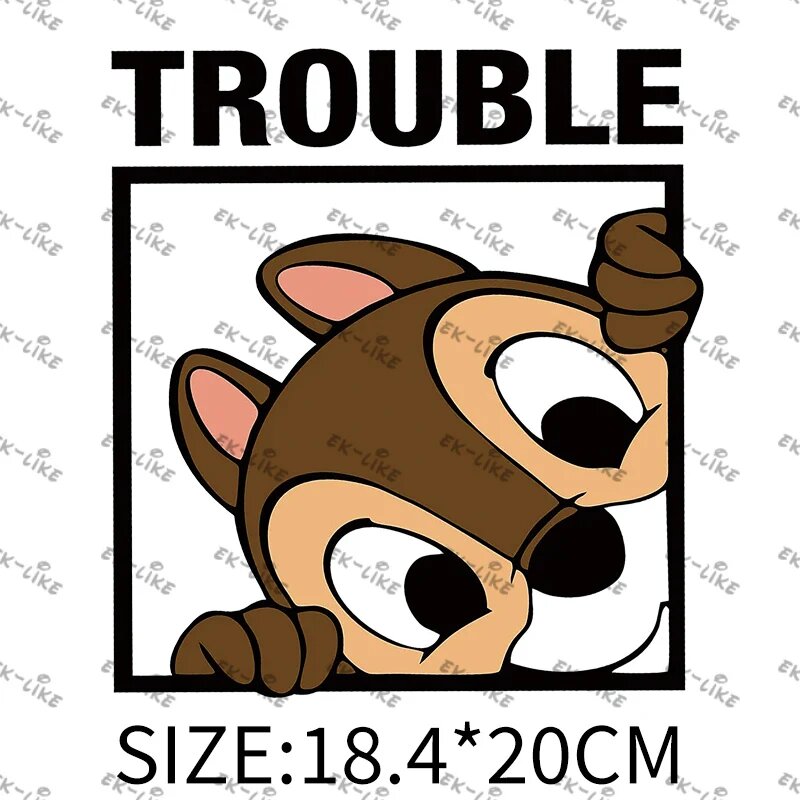 Термотрансферные наклейки Chip n Dale Disney 22x22см Коричневый, DS669 (24)