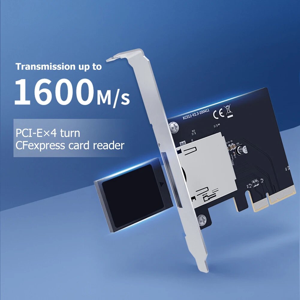 Модуль конвертера PCI-E X4 Адаптер устройства чтения карт CPexpress Type B Драйвер не требуется для памяти CFexpress Type B PCIE READER
