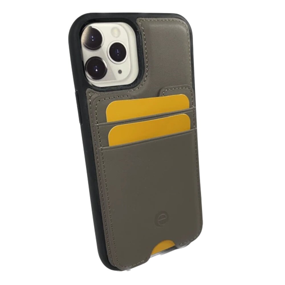 Кожаный чехол-кошелек для телефона Elae Apple iPhone 12 Pro Max с магнитом и кошельком CSW-12PM-GRI