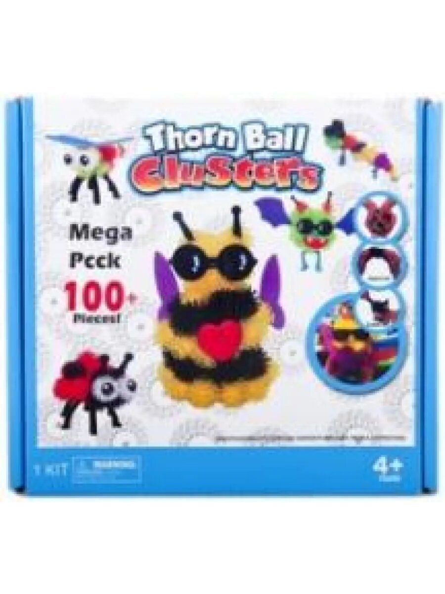 Конструктор--репейник, 100 деталей, в коробке с окошком.