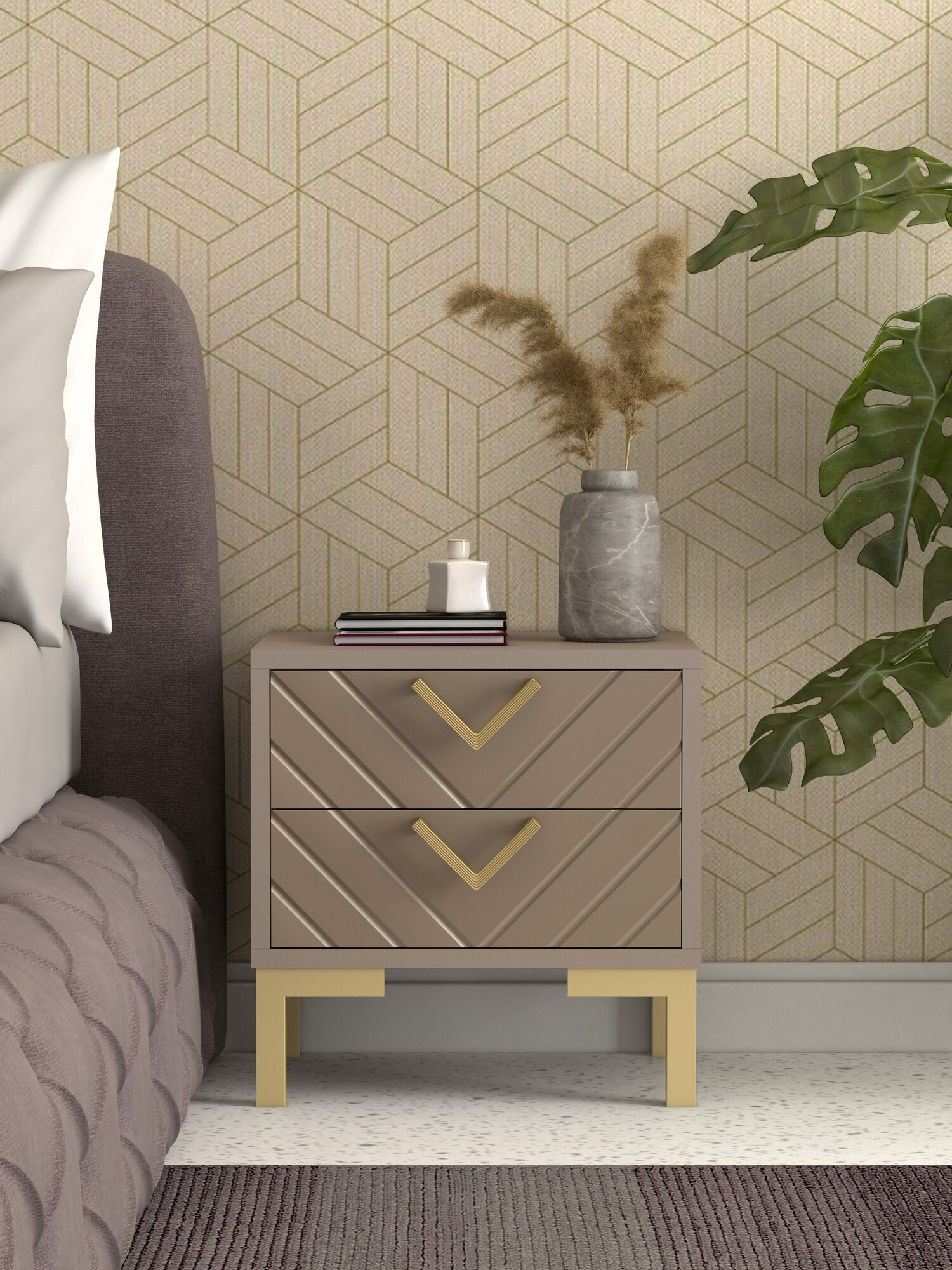 Тумба прикроватная на ножках Ингрид