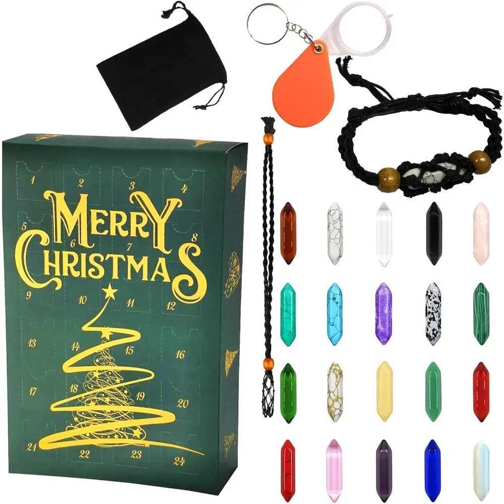 Рождественский адвент-календарь с кристаллами