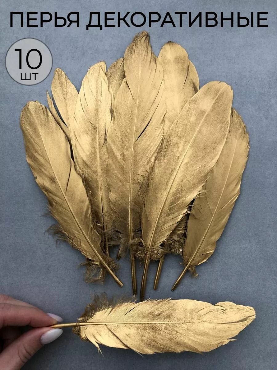 Натуральные гусиные перья для творчества и декора, 10 шт 15-20 см, набор для ловца снов, маскарадных костюмов и интерьерных поделок