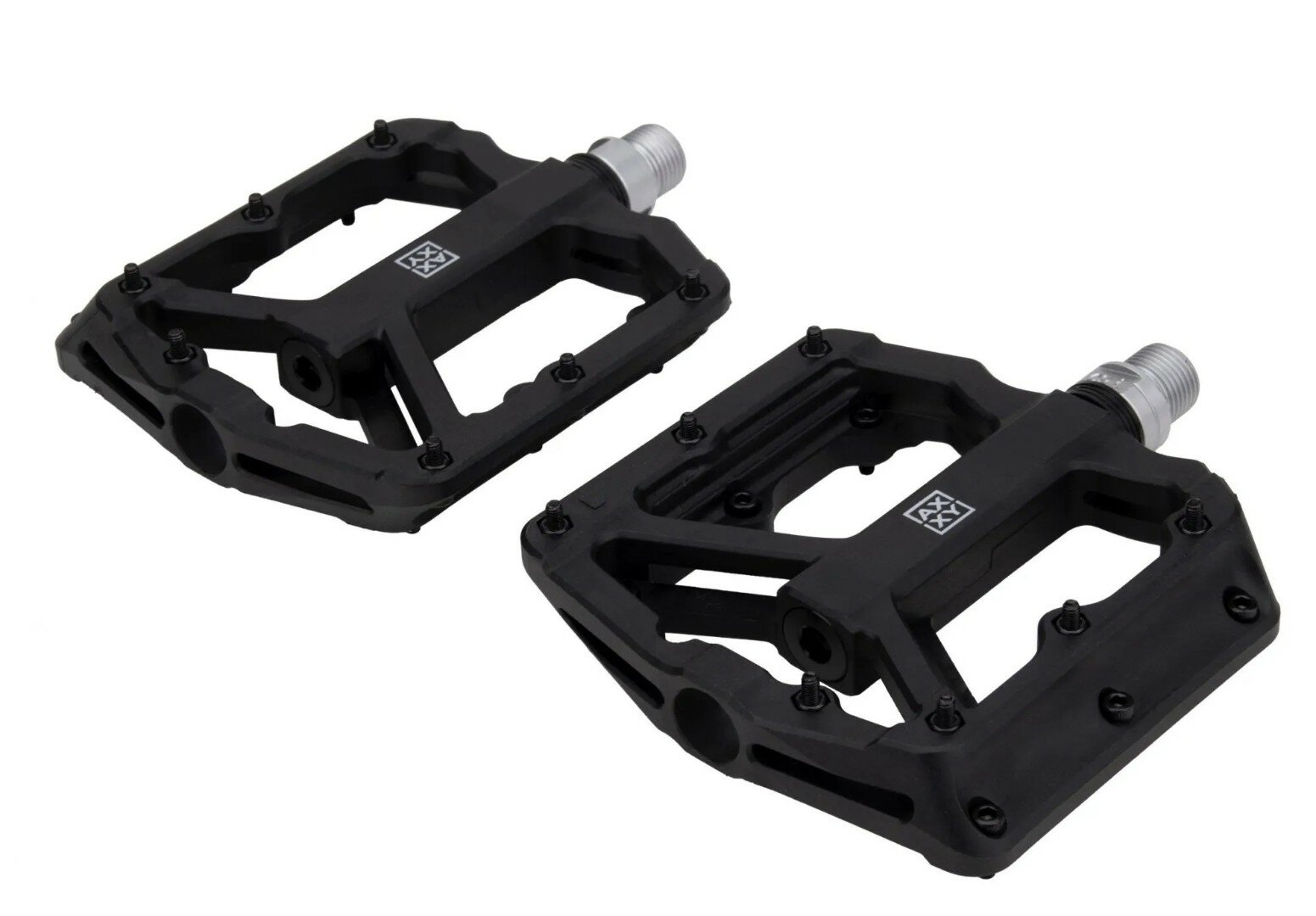 Педали AXXY NylonPro, нейлон, 3 промподшипника, 99x102 мм, 9/16", черный
