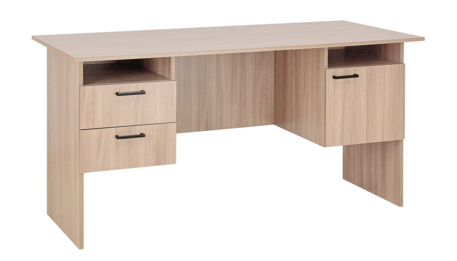 Стол письменный Polini Home Vector 109, с 2 ящиками и полкой, ясень шимо светлый