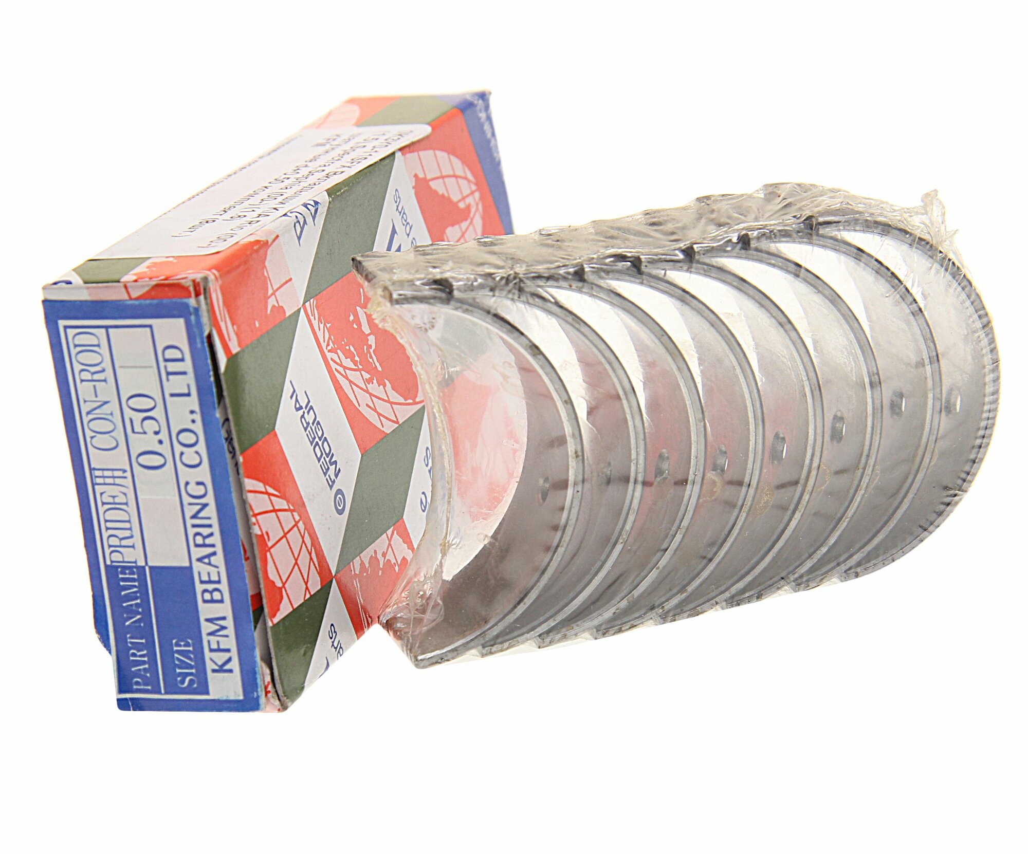 Вкладыши KIA Rio (00-) (1.5), Spectra, Sephia (00-) (1.6) шатунные d+0.50 комплект (8шт.)