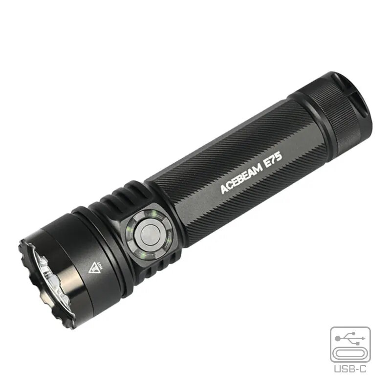 ACEBEAM E75 Фонарик, черный, 4500lm, 5000k