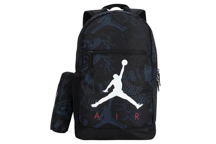Рюкзак унисекс Jordan полиэстеровый с пеналом для карандашей, jet black, 406MM EU