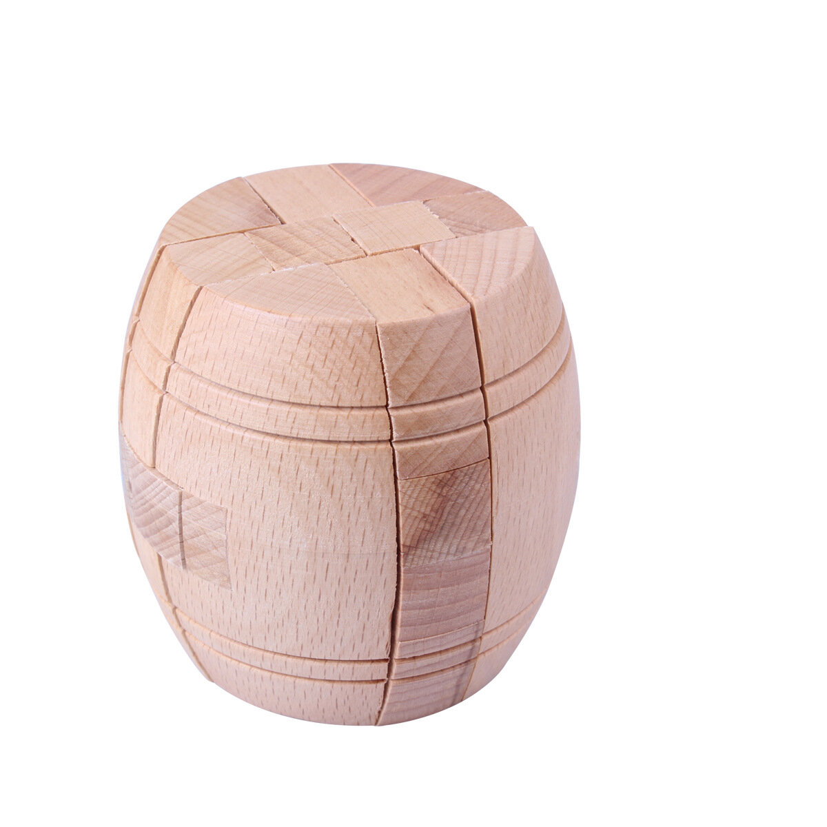 Деревянная головоломка в форме бочки, традиционная китайская распуталка, упакована в коробку, 1 шт