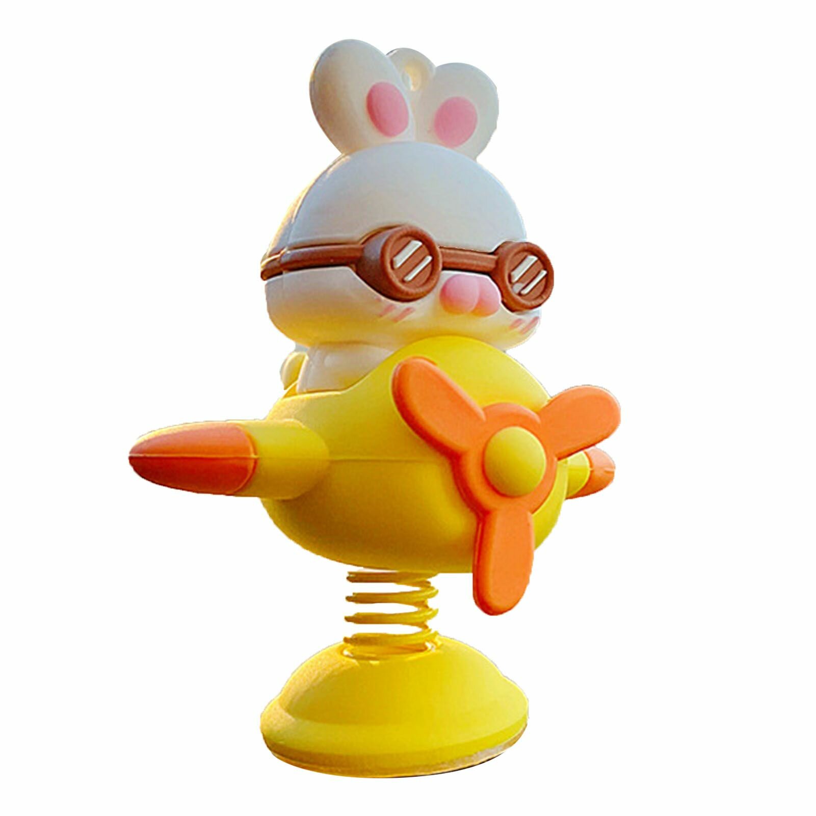 Фигурка качающаяся пружинная игрушка Самолет для приборной панели авто