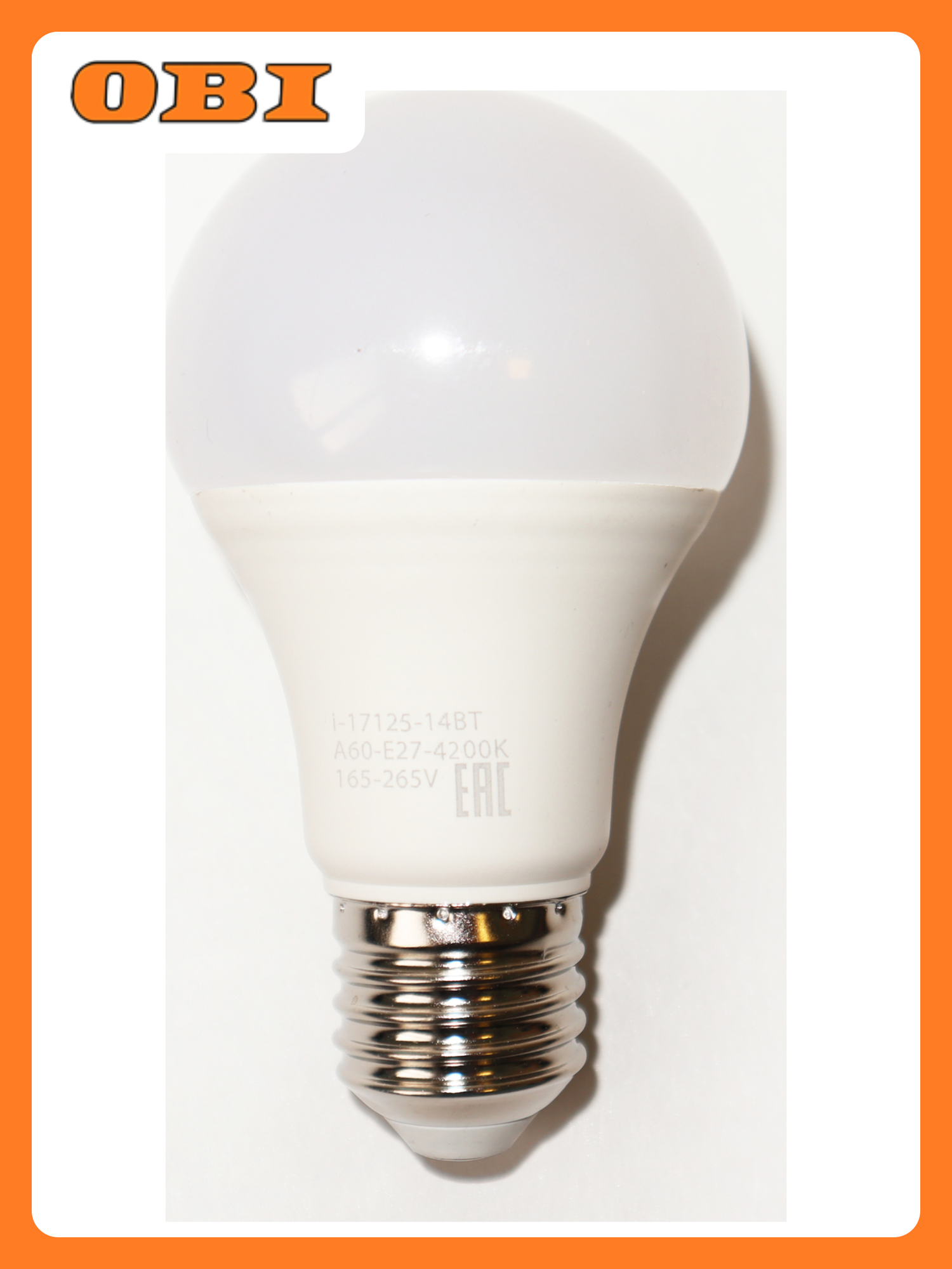 Лампа светодиодная I-WATT i-17125, 14 Вт, E27, 4200 К, матовая, колба свеча, белая