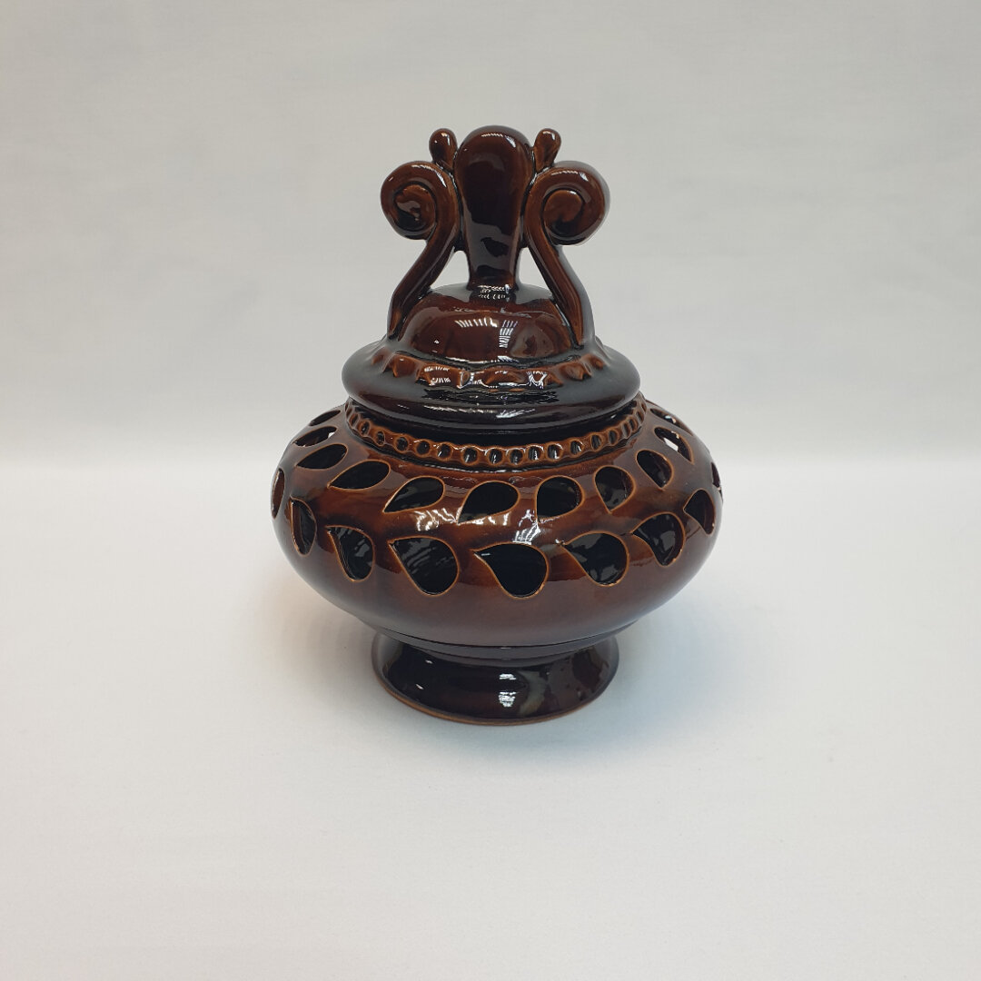 Ваза, обливная керамика высота 18 см, винтаж СССР