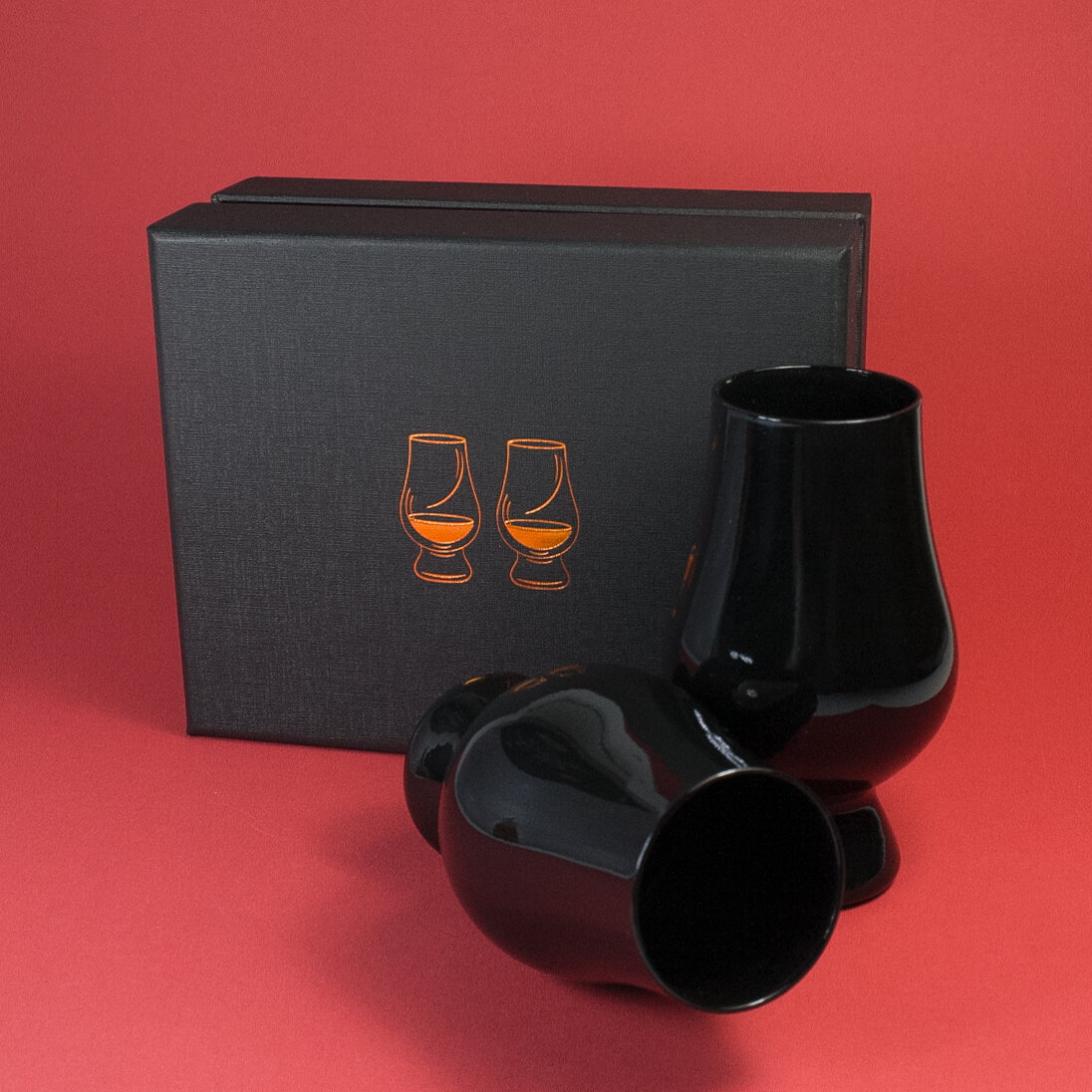 Glencairn Гленкерн Два бокала в премиальной коробке черные, подарочный набор