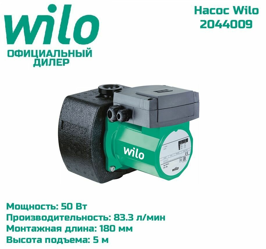 Циркуляционный насос Wilo TOP-S 25/5 EM PN6/10 (1 230 V)