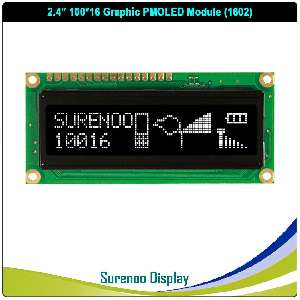Настоящий OLED-дисплей, графический WS0010 100*16 точек, совместимый с ЖК-модулем 1602 161, экраном LCM, поддержкой SPI