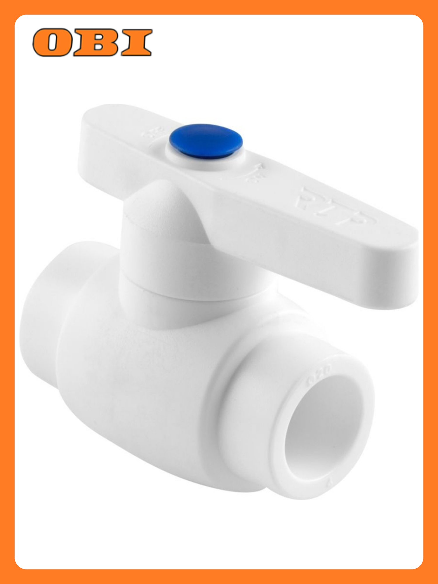 Кран шаровой стандартный проход PPR 25, белый, RTP