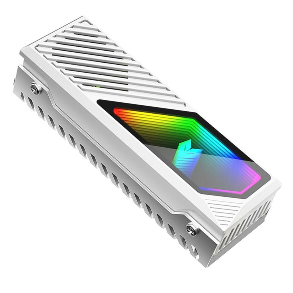 Алюминиевые кулеры M.2 SSD с вентилятором и ARGB подсветкой, Белый