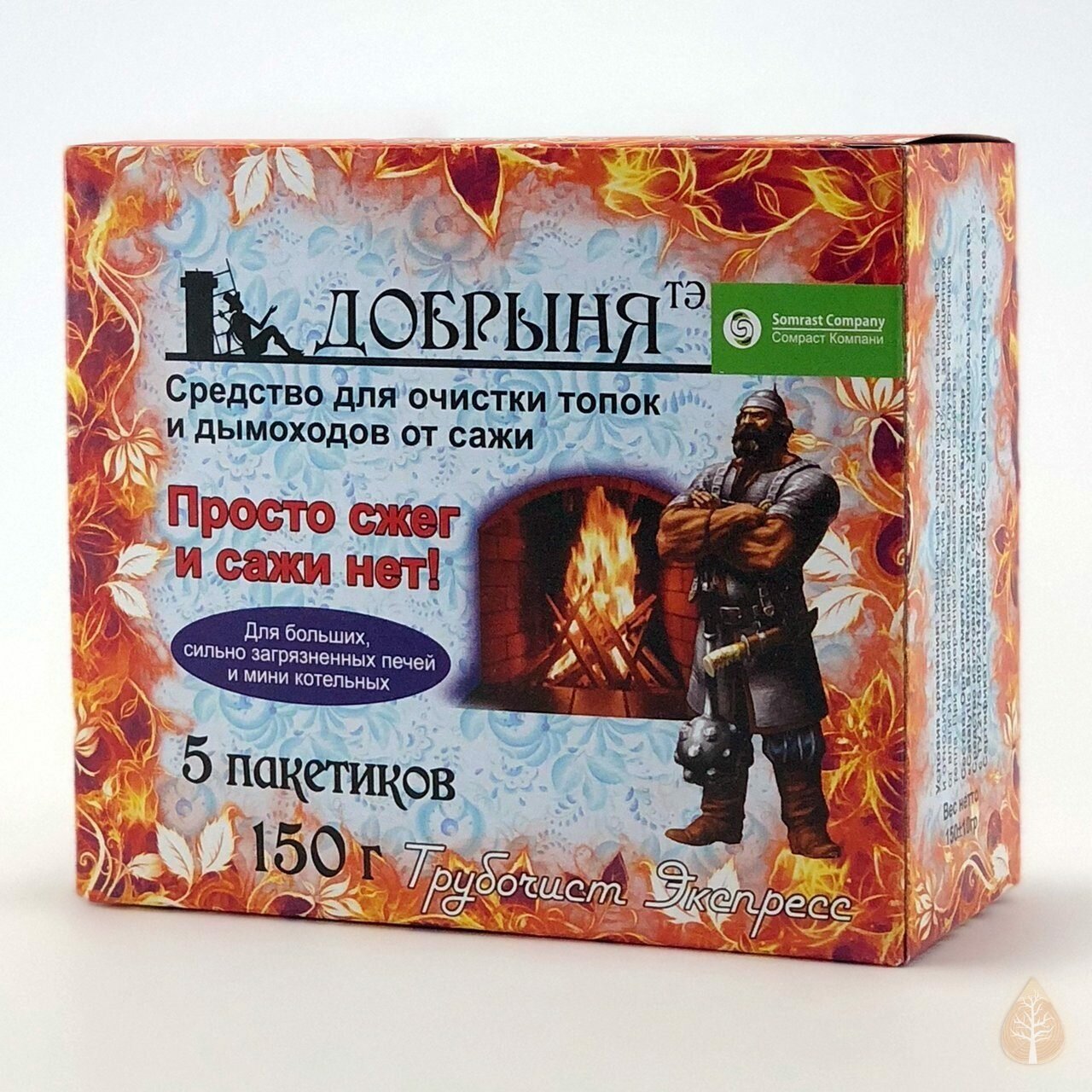 Препарат мощный ёрш 2 пачки Трубочист Добрыня/SMR TM средство очистки дымохода камина