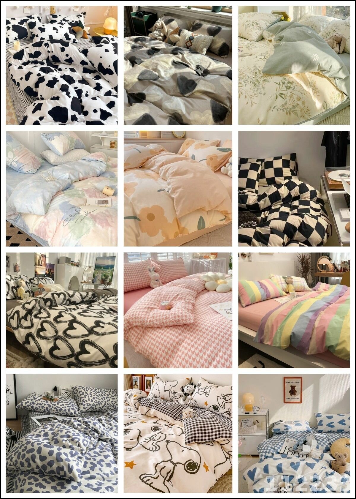 Комплект постельного белья, Хлопок, Двуспальный, наволочки 200x230