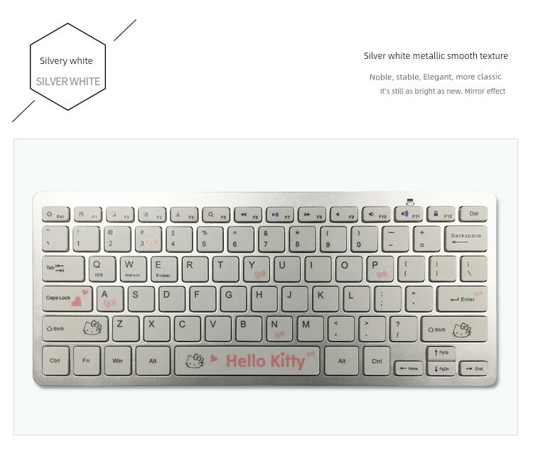 Беспроводной комплект клавиатуры и мыши Mofii Cute Girl с кошачьими ушками, бесшумный, розовый Мембранная бесшумная