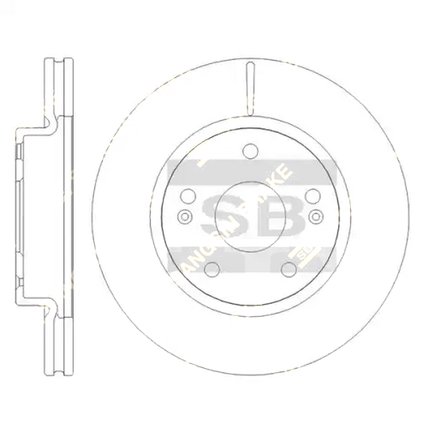 HI-Q SD8453 диск тормозной передний 277.4x50.1x25\ geely emgrand 7 fe-3 (Комплект 2 штуки)