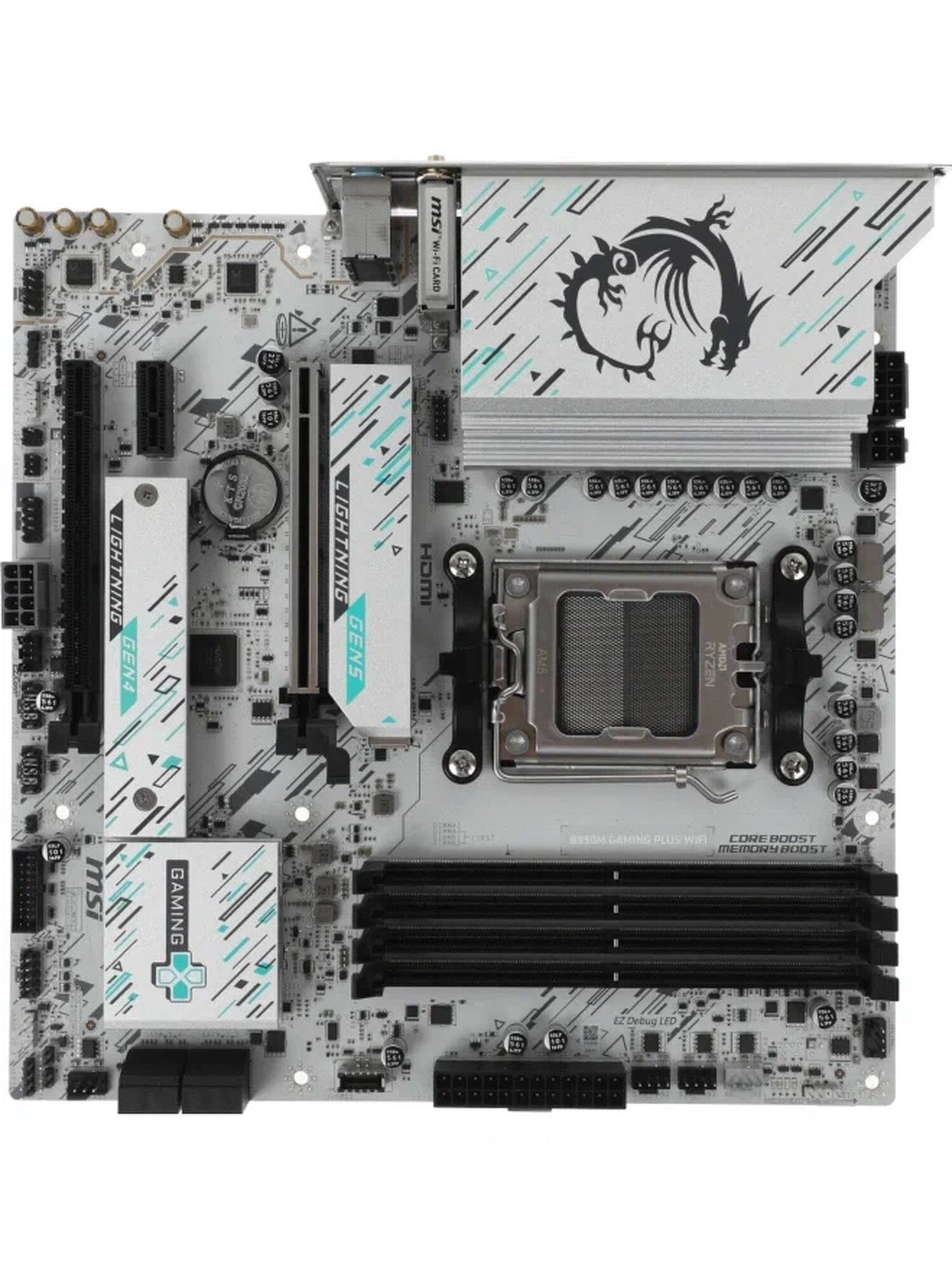 Материнская плата MSI B850M GAMING PLUS WIFI, SocketAM5, AMD B850, mATX